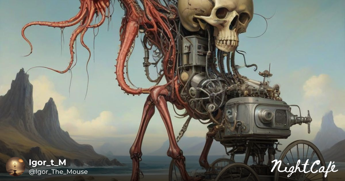 Cybernetic Biorobots with Tentacle and Mobile Brai... - AI Art