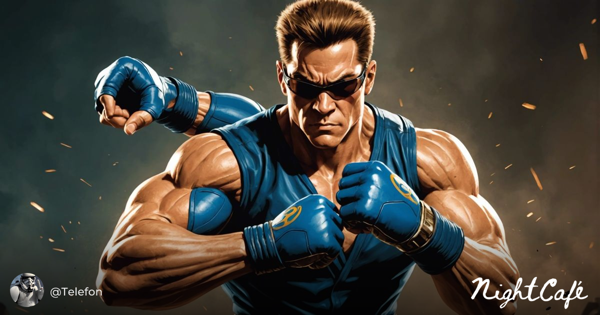 Johnny Cage Displays Superhuman Strength - AI Art