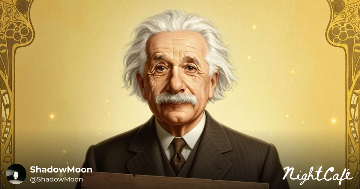 Einstein Celebrates Brilliant Work in Vintage Styl... - AI Art