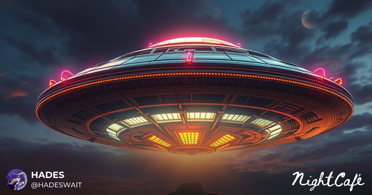 Alien Mothership Over Cape Town: Matte Painting - AI Art