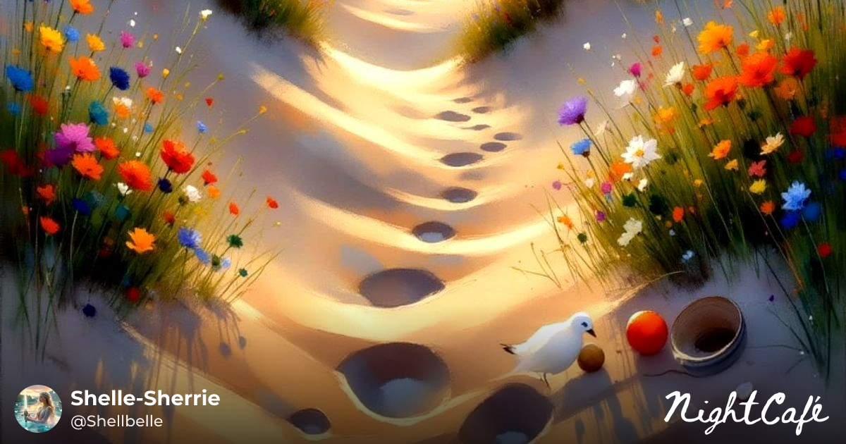 Surreal Sunset Scene Over A Deserted Beach at Low ... - AI Art