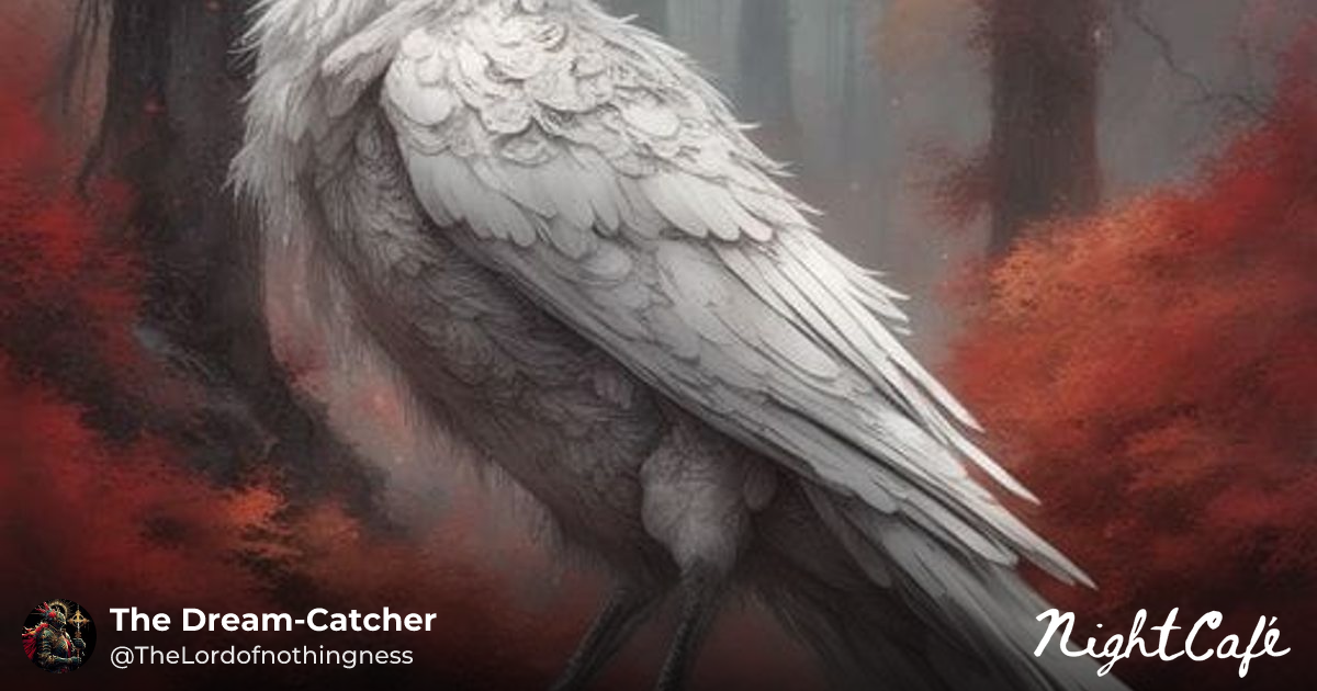 Raven Ghost - Ethereal Raven Ghost: Minimalist Digital Art