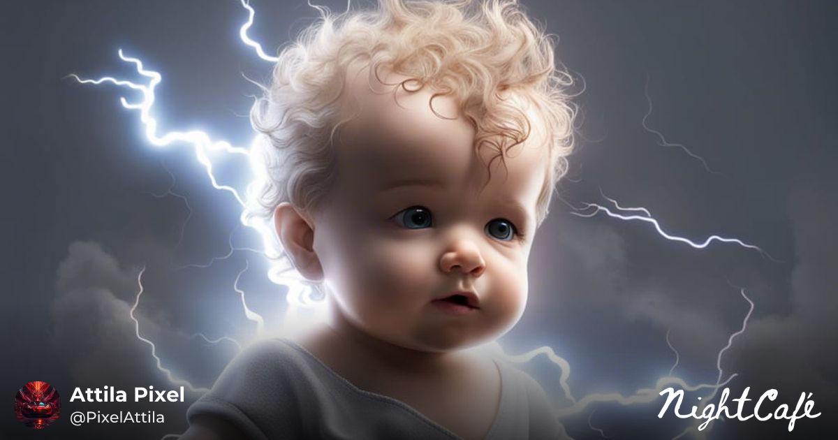 Baby Zeus - Baby Zeus Plays with Lightning in Cloudy World
