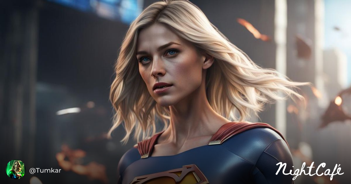 Supergirl Battles Robot: Detailed Fantasy Concept ... - AI Art