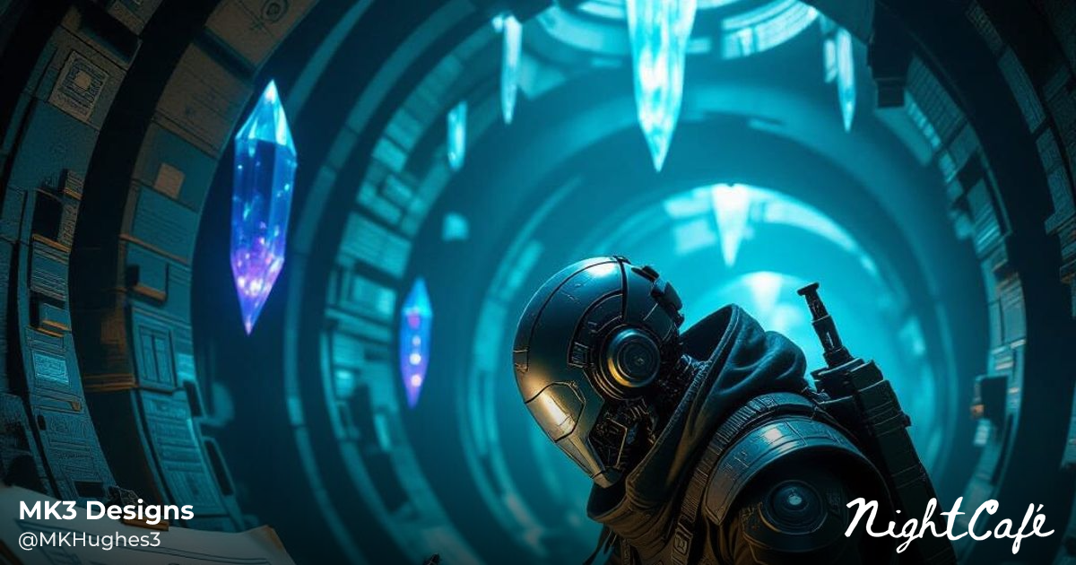 Biomechanical Cartographer Charts Subterranean Cit... - AI Art