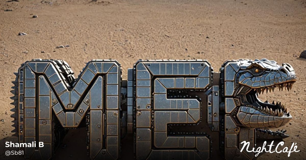 Futuristic Alligator with Intricate Mech Details - AI Art