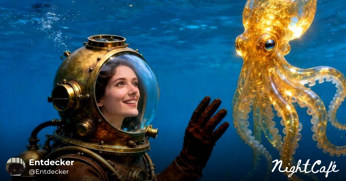 friendly gold - with prompt - Golden Kraken Encounter in Dee...