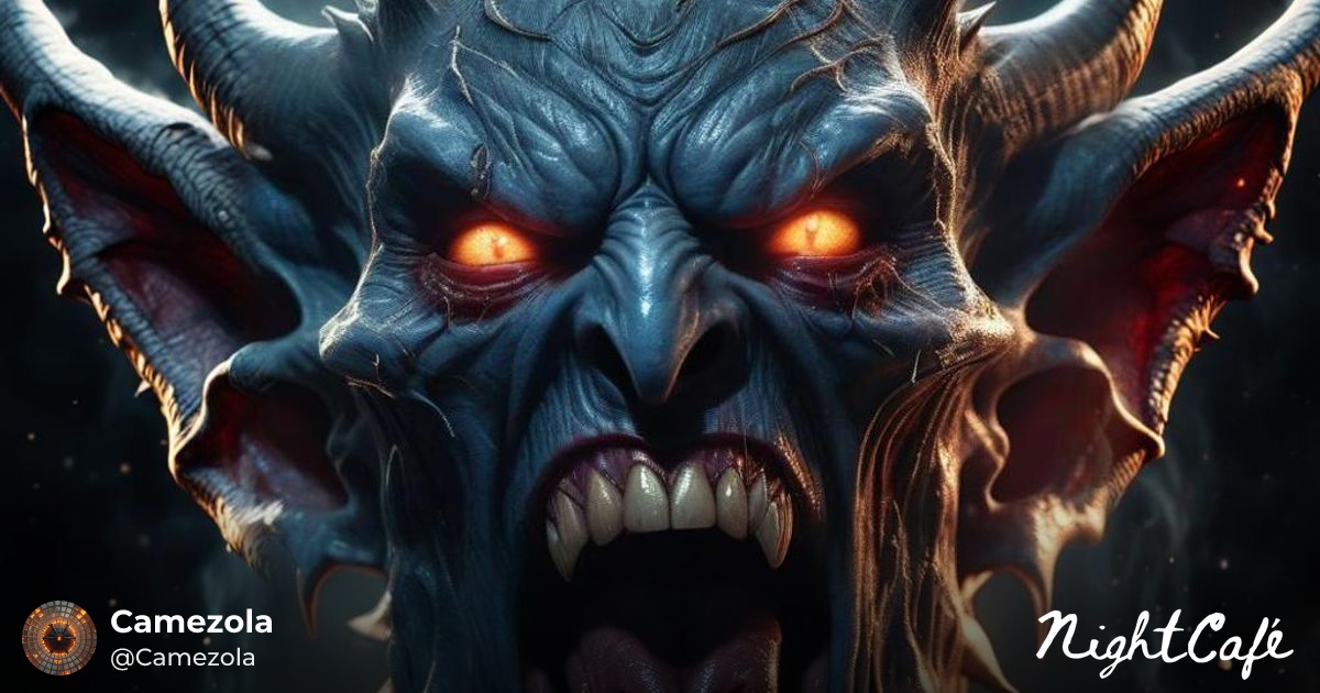 Demon Scream - Demonic Scream in Divine Light: Detailed Matt...