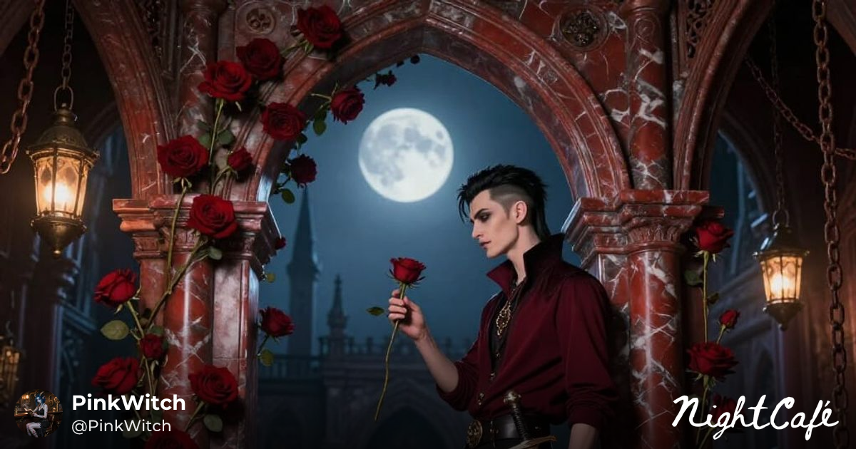 Remì La Sabre, The Rose - Vampire Warrior Touches Rose in Go...