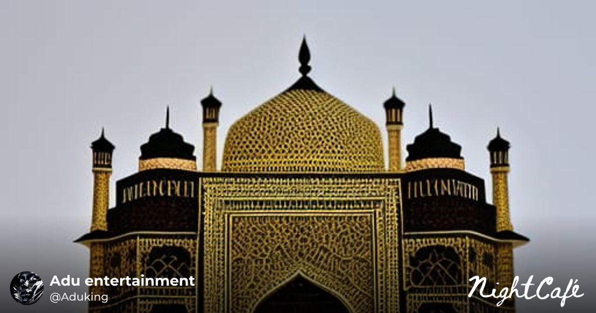 Intricate 3D Origami Taj Mahal Paper Craft - AI Art