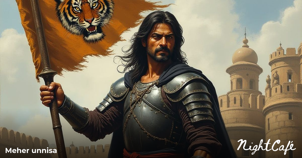 17th Century Indian Warrior in Raja Ravi Varma Sty... - AI Art