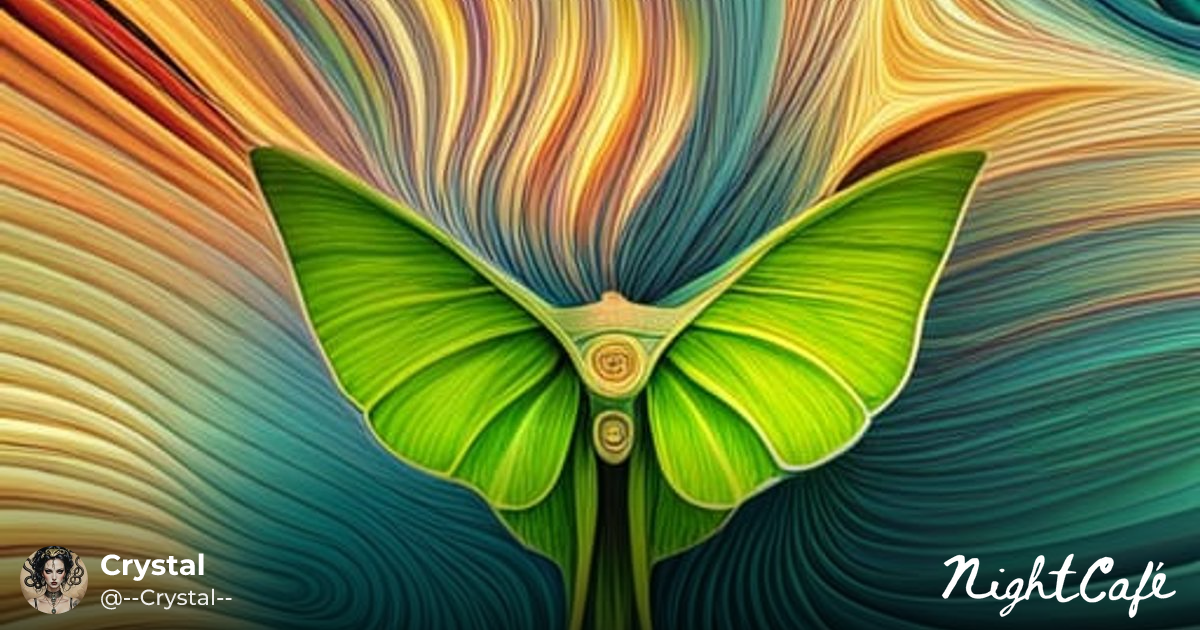 Luna moth - Abstract Luna Moth Vector Fractal Zentangle Illu...