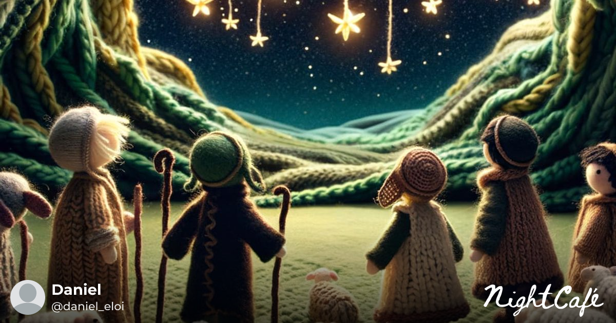 Cozy Stop-Motion Film Scene: Knit Shepherds and An... - AI Art