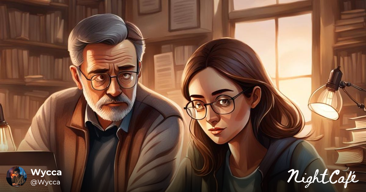 Puzzle solvers - Academic Duo in Cozy Study