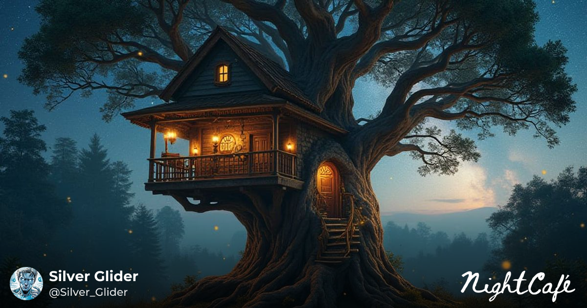 Tree house - Ancient Oak Treehouse Blends into the Forest at...