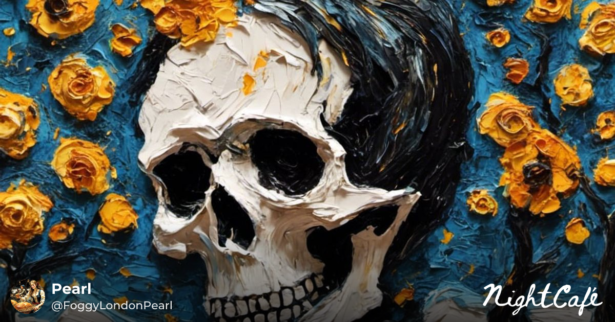 Teenage Goth Van Gogh in Impasto Style - AI Art