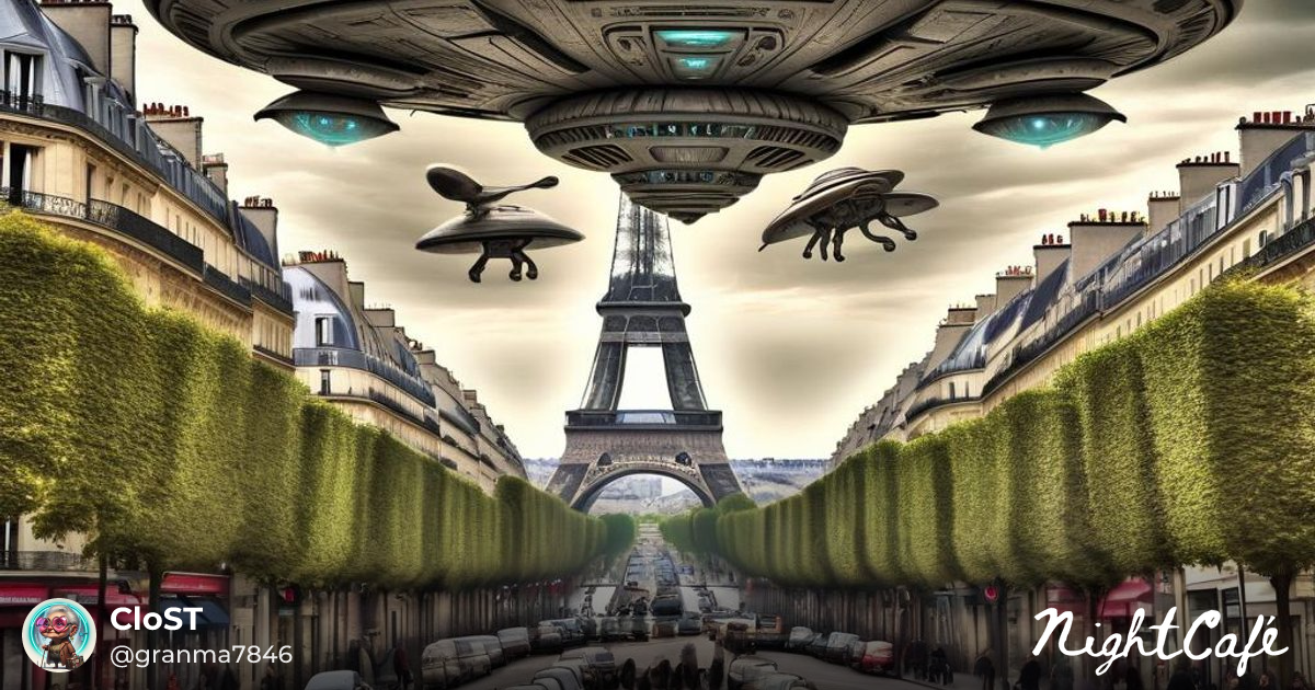Alien ships invading Paris!! - Alien ships invading Paris!!