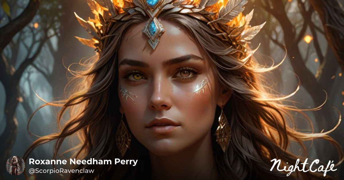 Elemental Goddess in Silver and Bronze Concept Art - AI Art