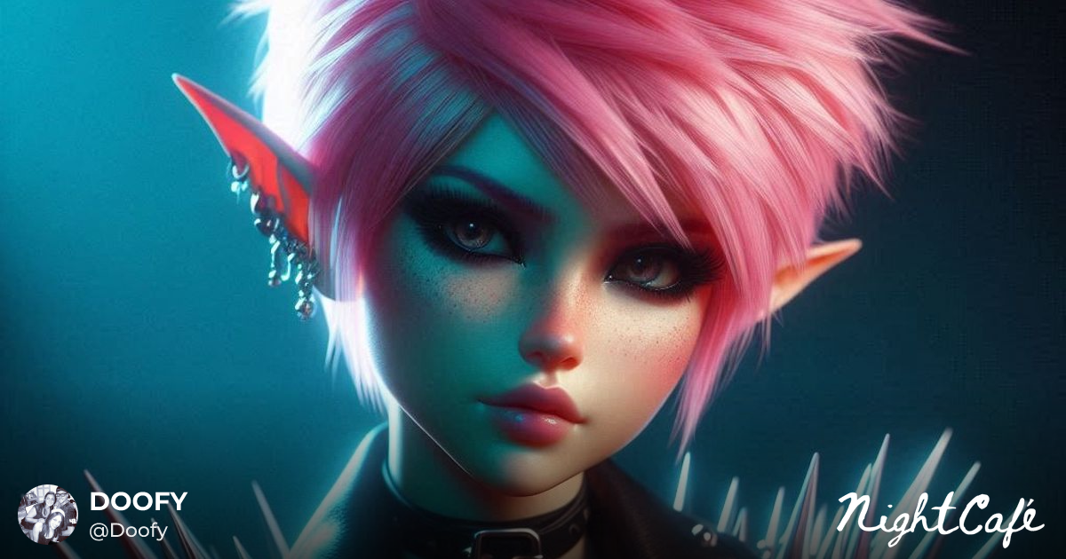 Punk rock elf by artist DOOFY - Punk rock elf by artist DOO...
