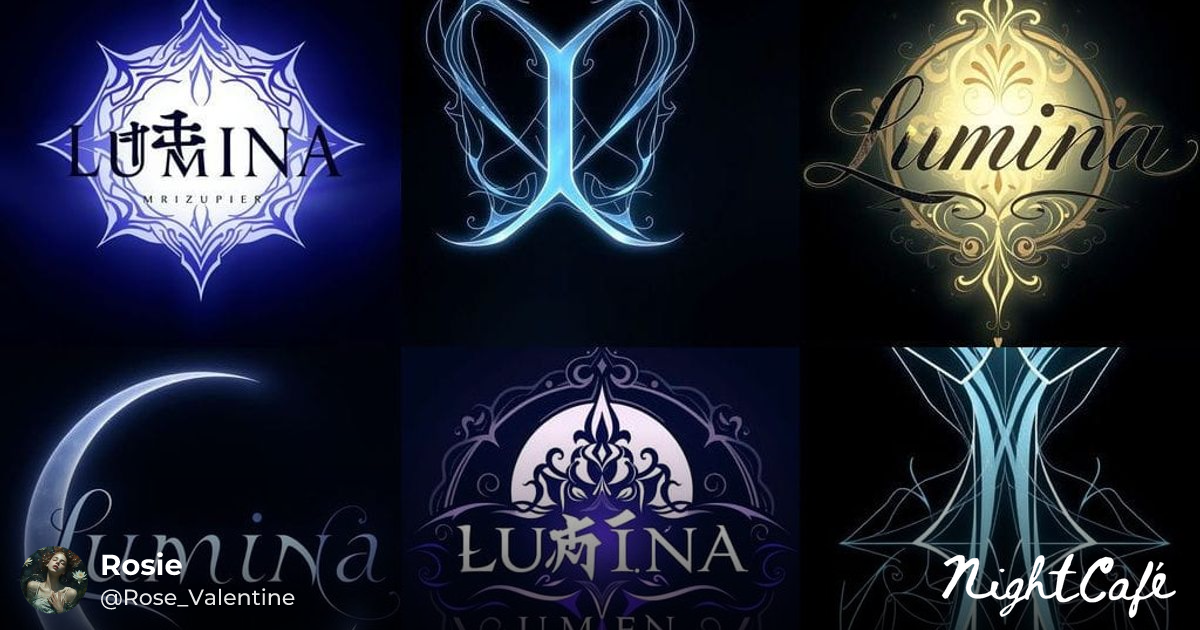 Lumina: Elegant and Mysterious K-Pop Group Logo - AI Art