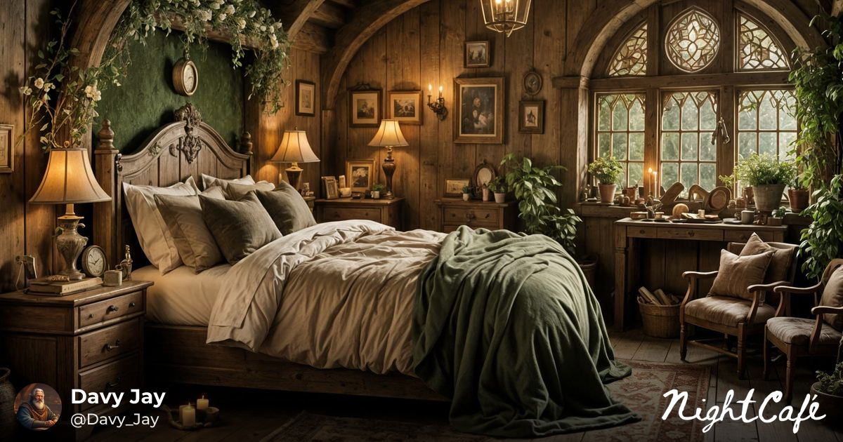 bedroom in an elven cottage - Whimsical Elven Bedroom Sanctu...