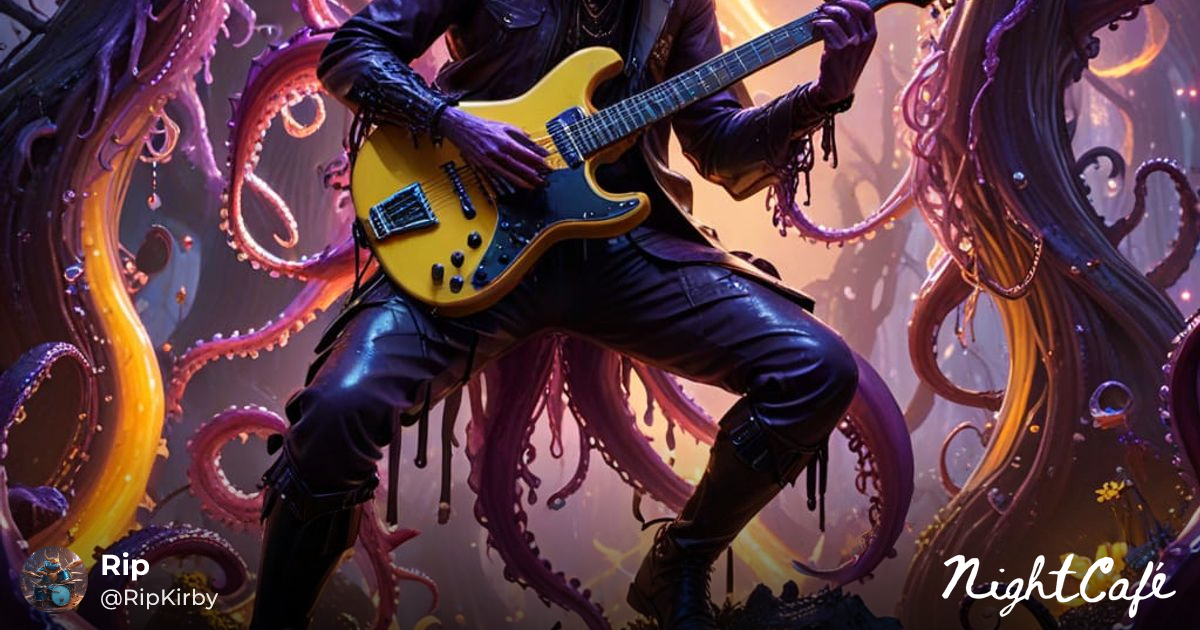 Grotesque Squid's Crystal Forest Dance: Dark Fanta... - AI Art