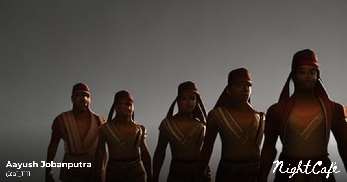 Adivasi People in 3D Shading Style - AI Art