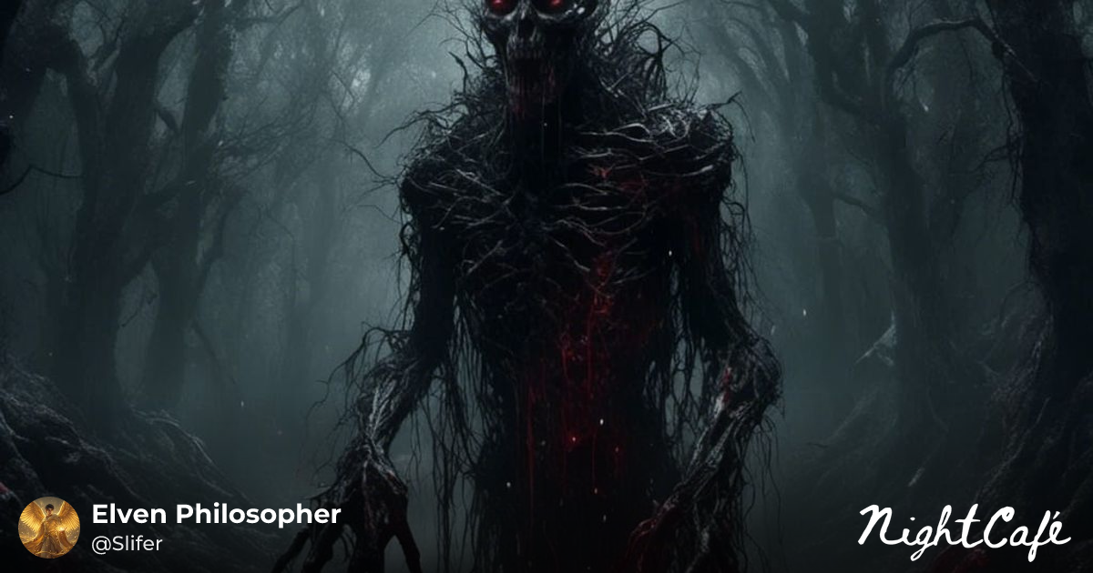 Wendigo - Eerie Wendigo in Dark Fantasy Realism