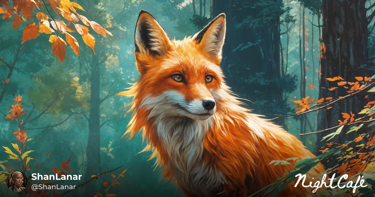 Fox - Iridescent Fox Portrait in Nature