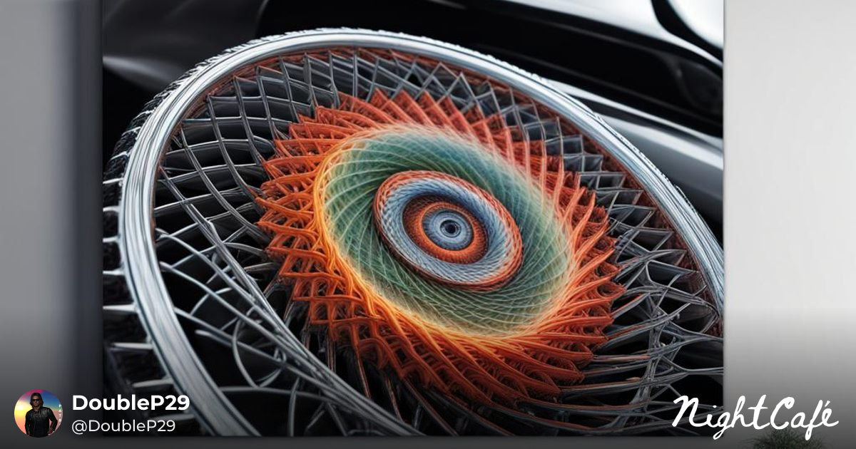 Spinning Wheel - Futuristic Spirograph Art with Car Tires