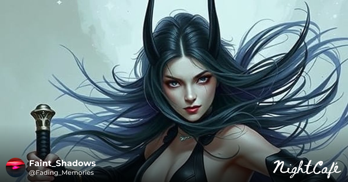 Raeve, a mystical assassin, poses in a sleek black jumpsuit with dark ...