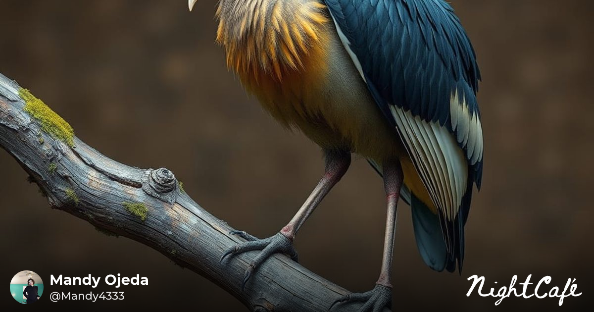 Vibrant Realistic Dodo Bird in Triadic Colors - AI Art