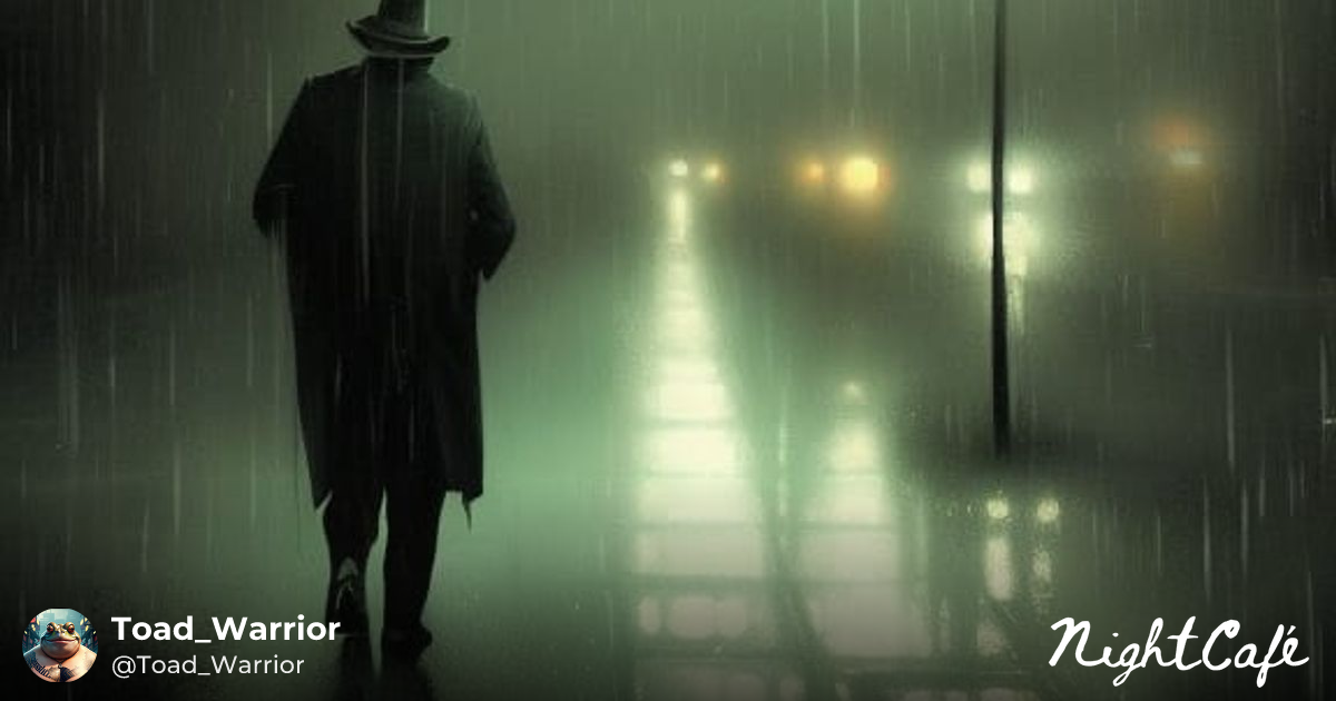 Heavy Rain - Noir Cityscape: Man in Rain, Expressionist Comi...