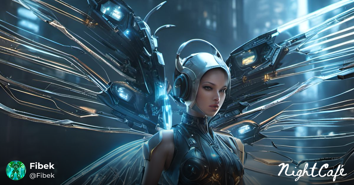 Cybernetic Fairy - Hi-Tech Cybernetic Fairy with LED Wings