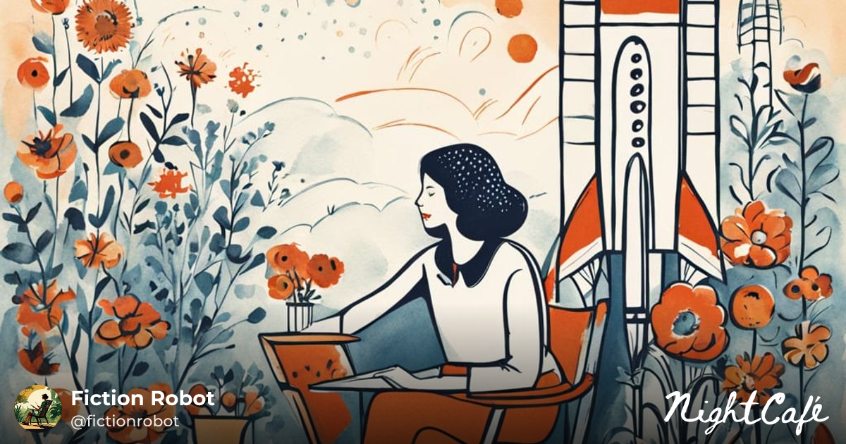 Art by W.W. Denslow - Whimsical Garden Scene in Vintage Wate...