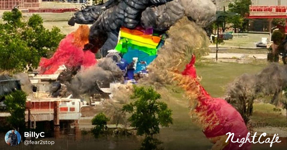 Houston attacked by Gay Godzilla - Gay Godzilla Attacks Hou...