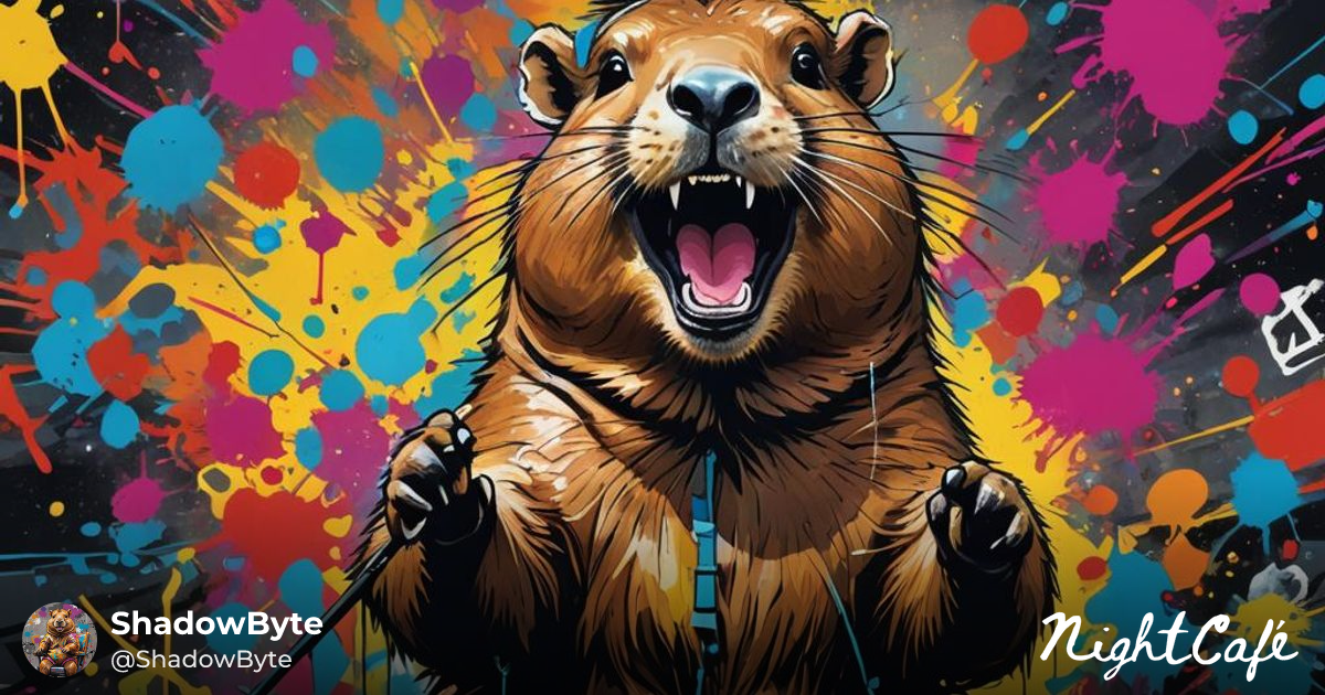 Capybara sing - Capybara Rock Star Singer in Graffiti Art St...