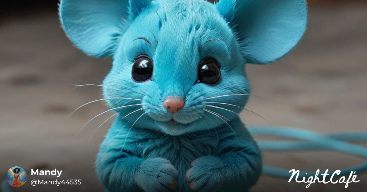 Turquoise and blue 🔵 mouse - Vibrant Turquoise Mouse in a ...