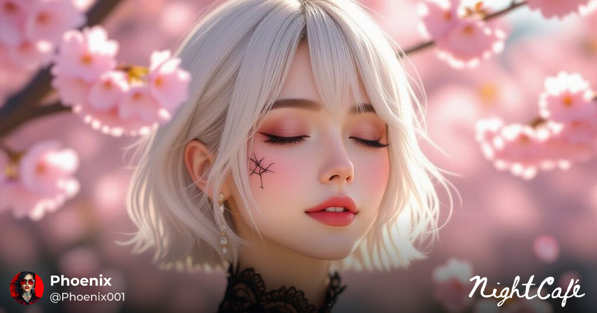 A highly detailed, soft-focus anime-style portrait of a beautiful young ...