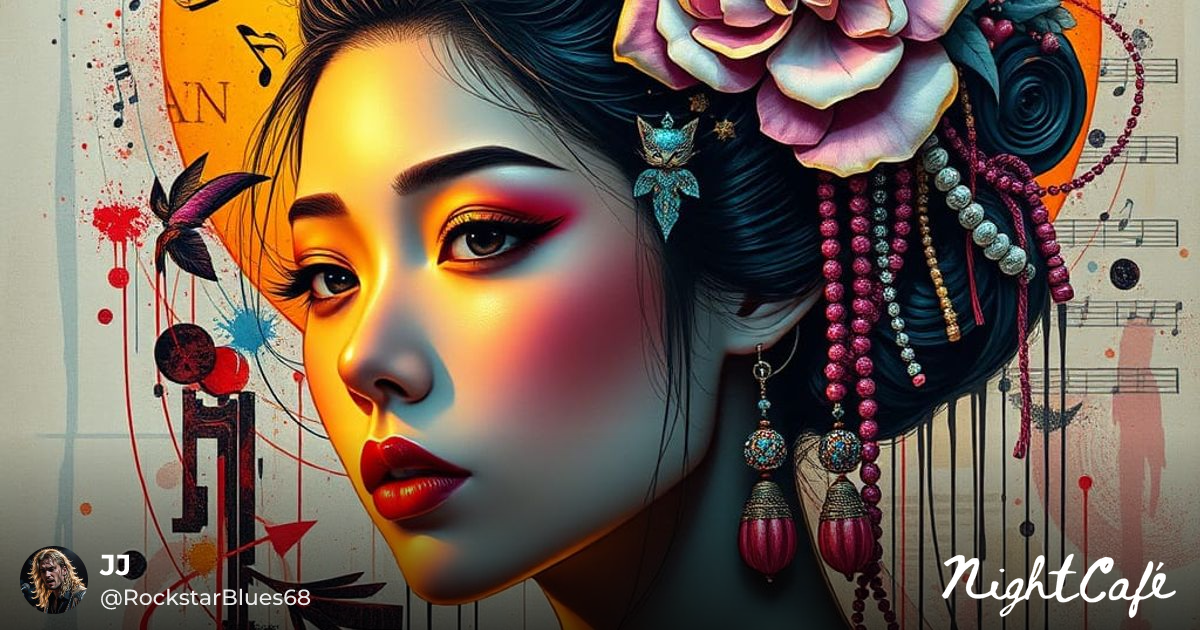 Geisha - Geisha Punk Goddess in Dreamlike Art Deco