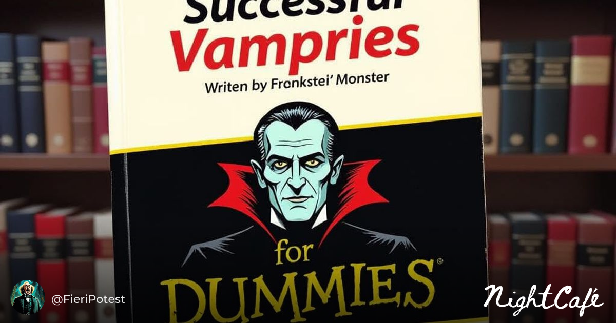 Count Dracula's Vampire Guide Book Cover Art - AI Art
