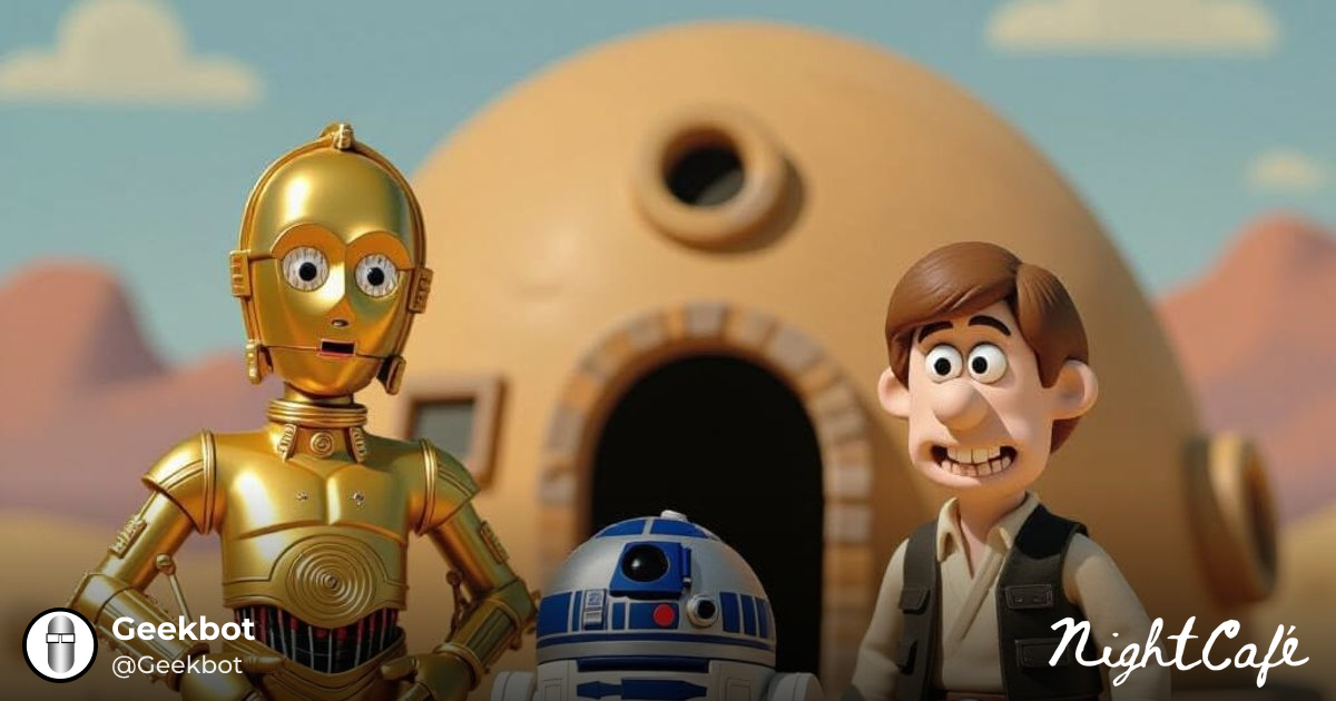 Star Wars Claymation Puppets on Tatooine - AI Art
