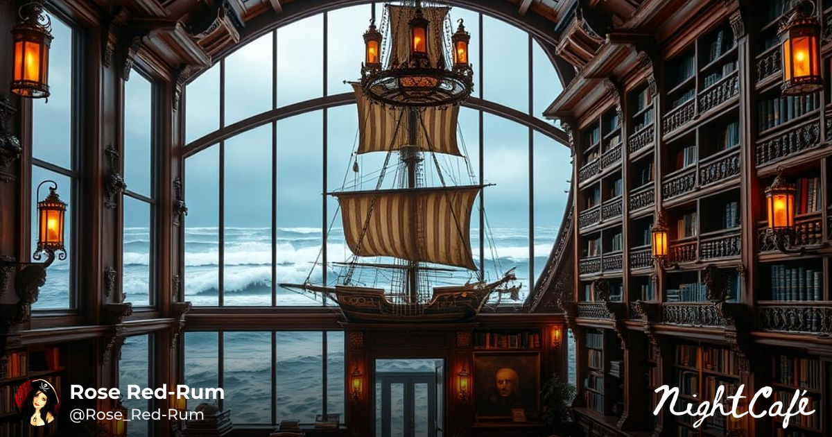 Beautiful Seaside Pirate Style Library With An Ocean View