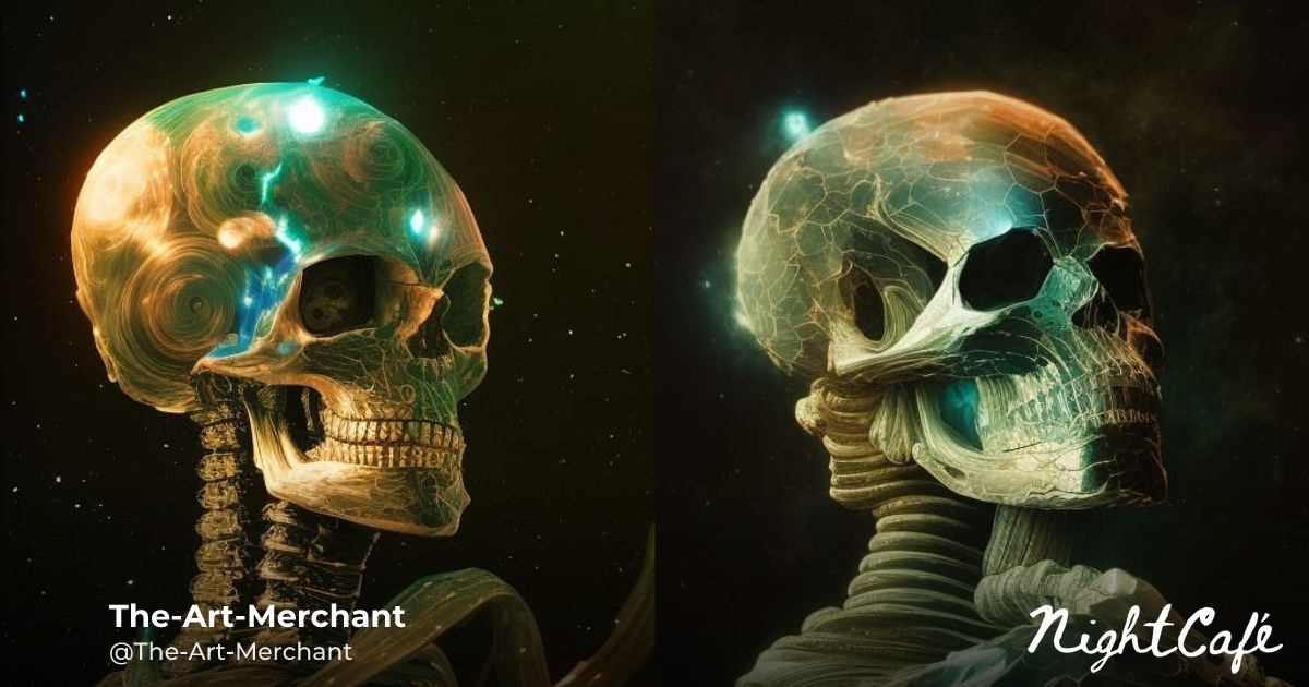 Obsidian Crystal Skeleton by Android Jones and Victo ngai: Professional ...