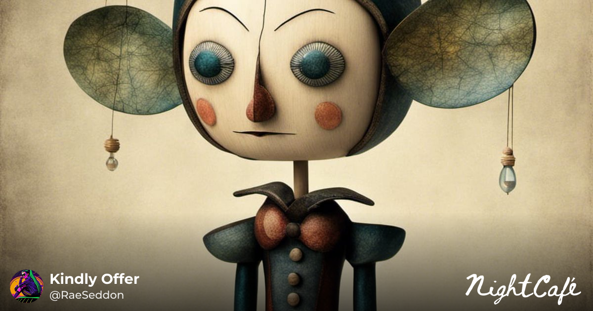 Pale Puppet - Elegant Wooden Pinocchio Puppet in Iridescent ...