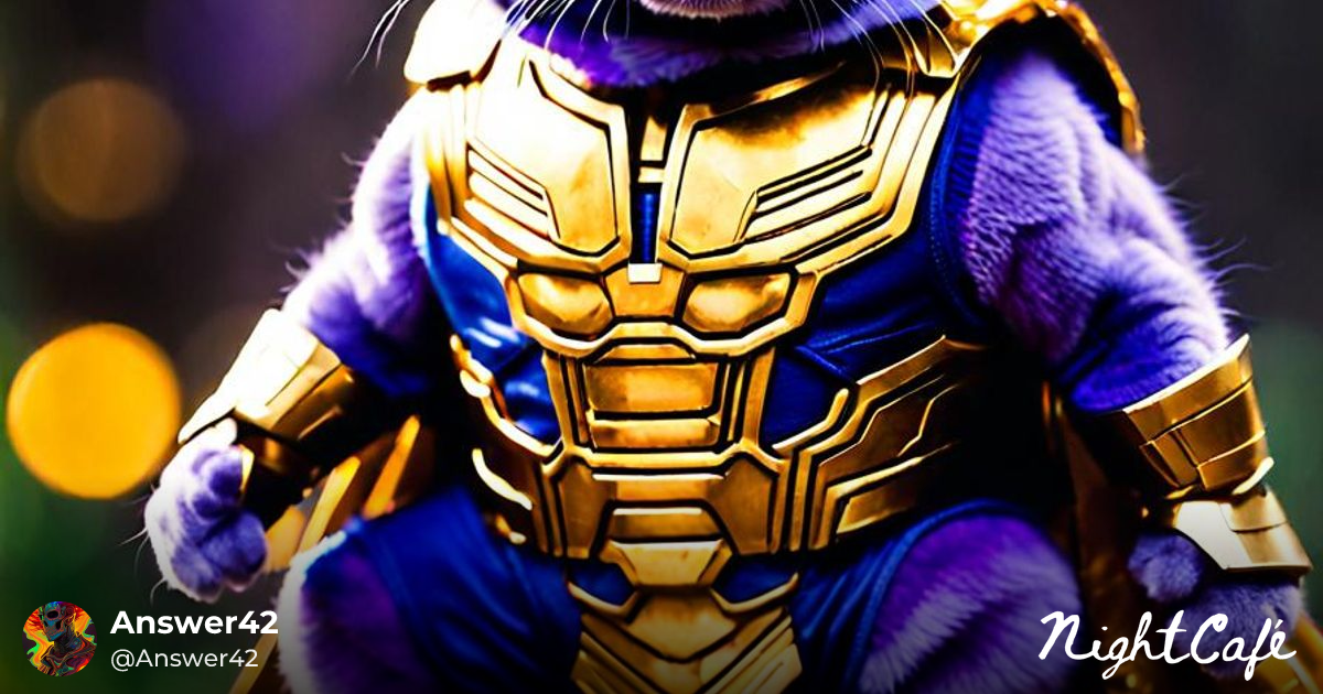 Thanos Cat - Cat Dressed as Thanos: Professional Photography