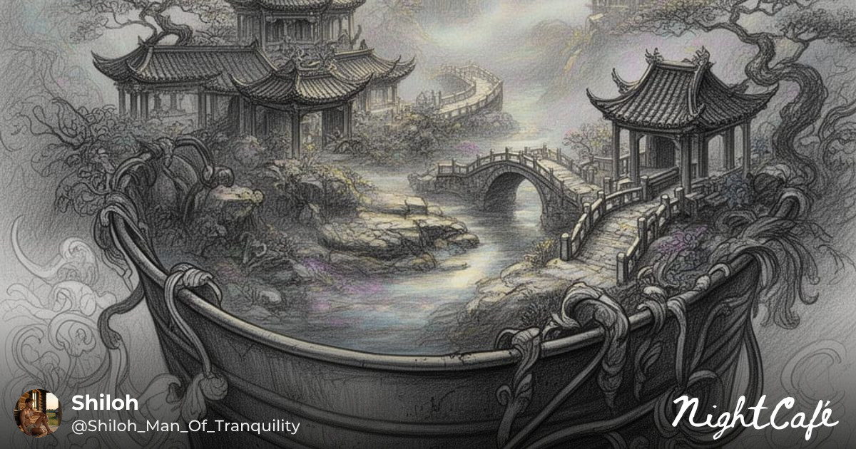 Miniature World (#0025) - Mystical Miniature Asian Landscape...