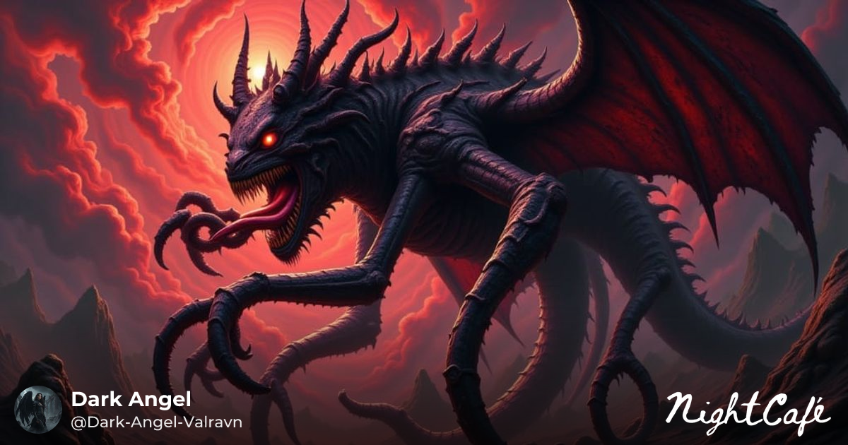 Eldritch Dragon - Eldritch Dragon Ascends from Cosmic Abyss