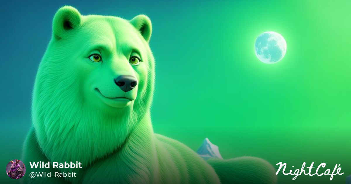 Innocence in Arctic Lime Aesthetic as 3D Art - AI Art