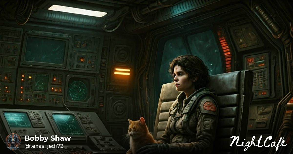 Ellen Ripley and The Jonesy the cat